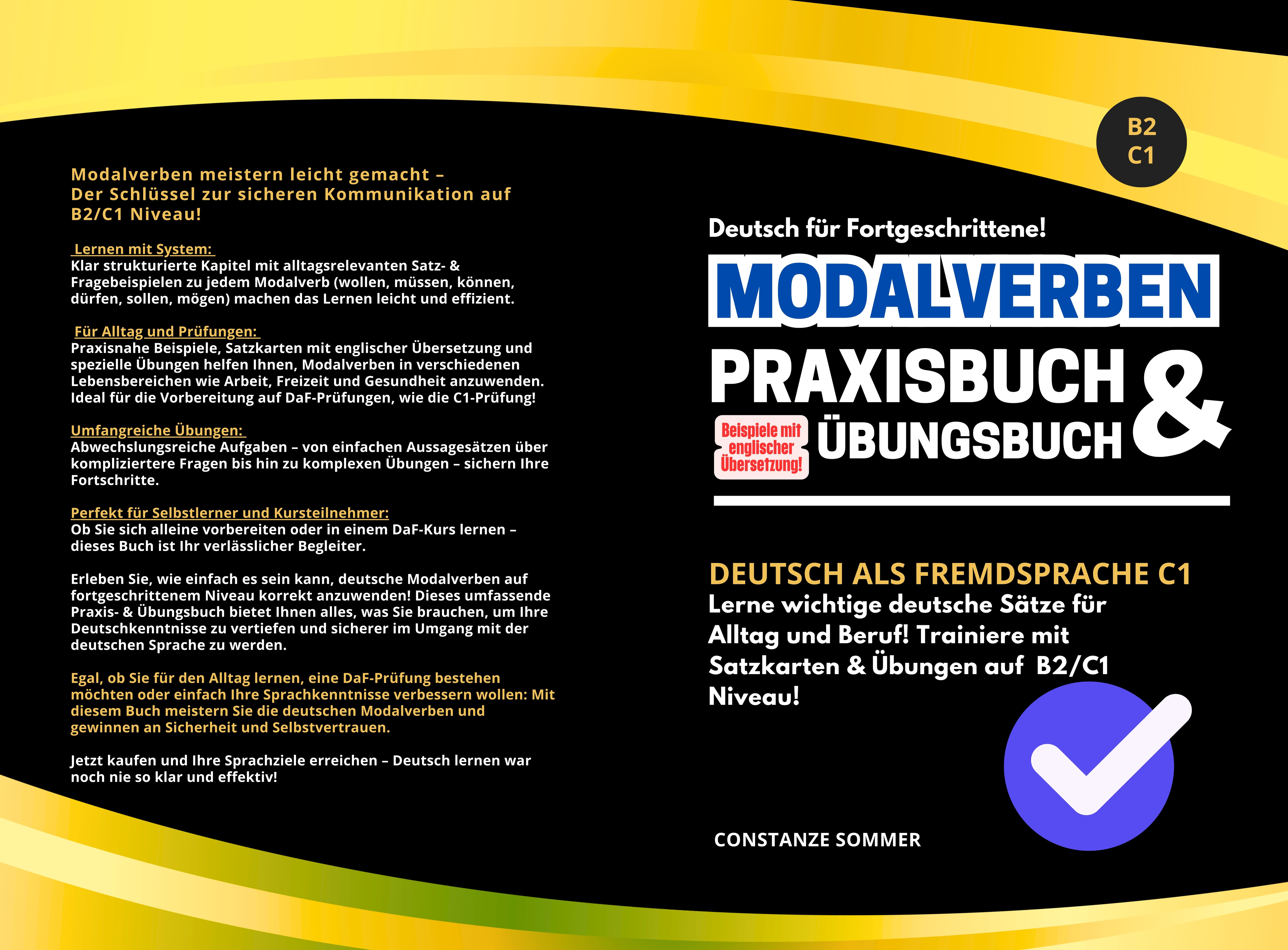 Das neue Buch Übungsbuch zu deutschen Modalverben – B2/C1 Niveau ist da ...